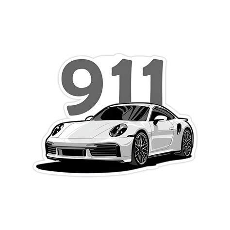 Porsche 911 Car Sticker Fantastick