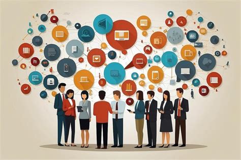 Premium Photo Concept Of Business Social Networking And Communication Illustration Of Society