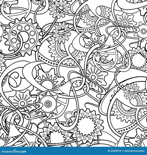 Vector Seamless Monochrome Abstract Background Stock Vector