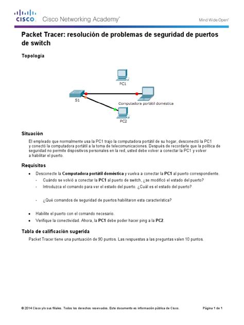 2 2 4 10 Packet Tracer Troubleshooting Switch Port Security Instructions Pdf