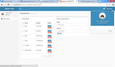 Source Code Aplikasi Crud Pdo Php Mysql Verly Share