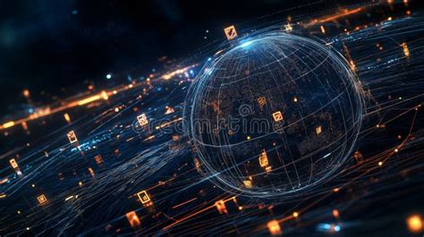 Floating Globe Surrounded By Glowing Digital Currency Symbols In A