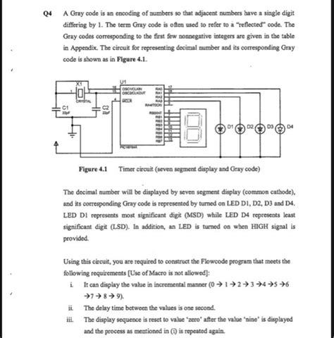 Solved 04 A Gray Code Is An Encoding Of Numbers So That