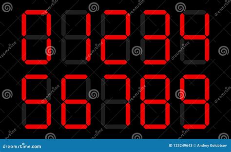digital numbers digits vector display stock vector illustration of board display 123249643