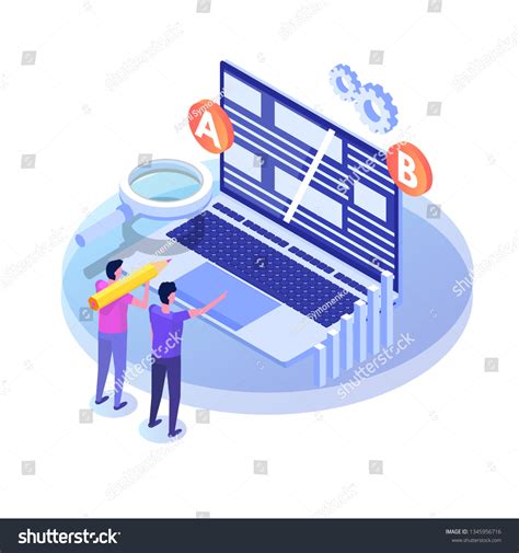 Ab Comparison Split Testing Isometric Concept Stock Illustration Shutterstock