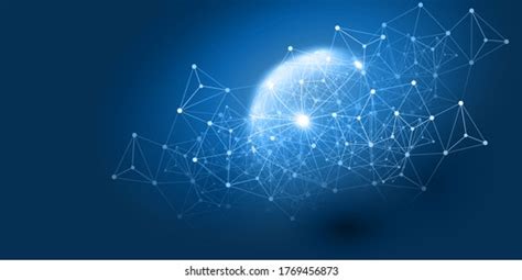 Abstract Blue Minimal Style Cloud Computing Stock Vector Royalty Free