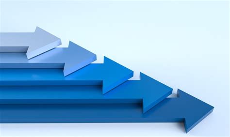 premium photo blue arrows move together horizontally 3d render