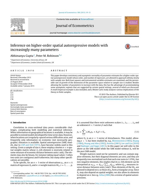 pdf inference on higher order spatial autoregressive models with