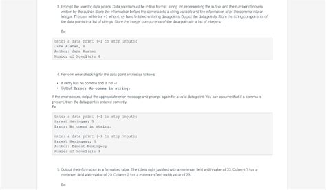 Solved 232 Project 2 Data Visualization Using Loops Hors