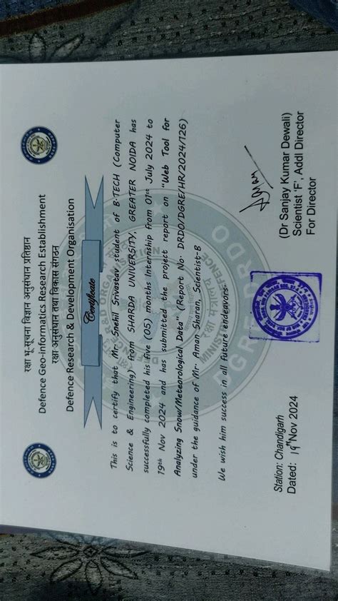 Snehil Srivastav On Linkedin Thrilled To Share That I Have Successfully Completed My Internship