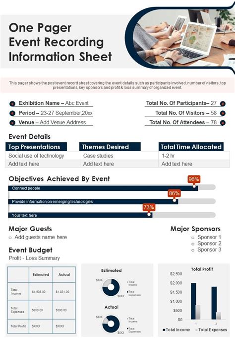Event One Pager Template Pl