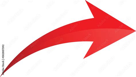 Red Arrow Right 3d Sign Icon Isolated On White Background Arrow Icon Illustration Direction