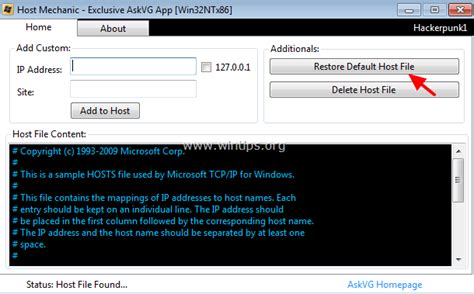 How To Reset Hosts File To Default Values Wintips Org