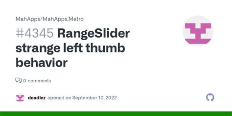 Rangeslider Strange Left Thumb Behavior · Issue 4345 · Mahappsmahapps