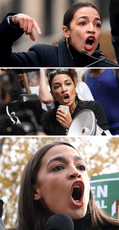 Aoc With Her Big Mouth Open Topyoular