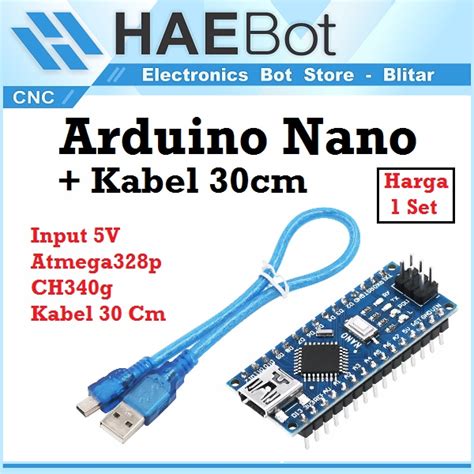Jual Haebot Module Arduinoo Nano Ch340g Atmega328p Kabel Mini Usb