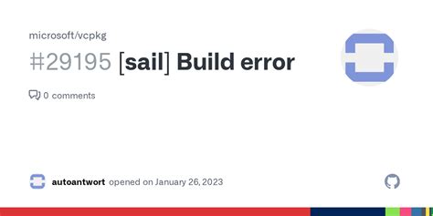 Sail Build Error · Issue 29195 · Microsoftvcpkg · Github