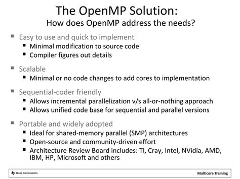 Ppt C66x Keystone Training Openmp An Overview Powerpoint Presentation Id6621651