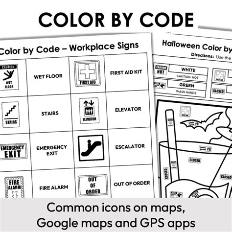 Halloween Color By Code Reading Workplace Signs — Autism Grown Up Halloween Color By Code Reading Workplace Signs — Autism Grown Up