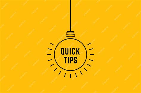 Premium Vector Quick Tips Helpful Tricks Vector Illustration With Bulb