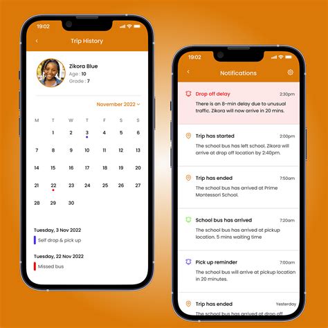 Ui Design School Bus Tracking App Behance
