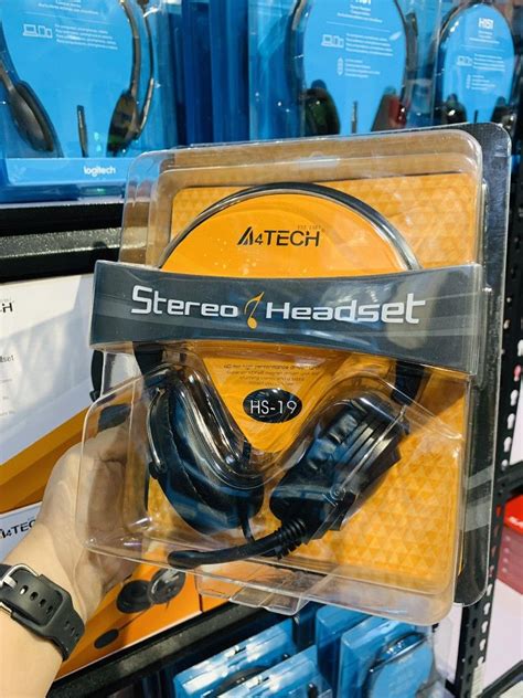 A4tech Hs 19 Comfort Fit Stereo Headset With Mic Audio Headphones