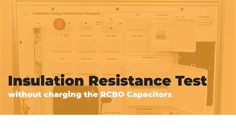 How To Conduct Insulation Resistance Test On An Installation Video