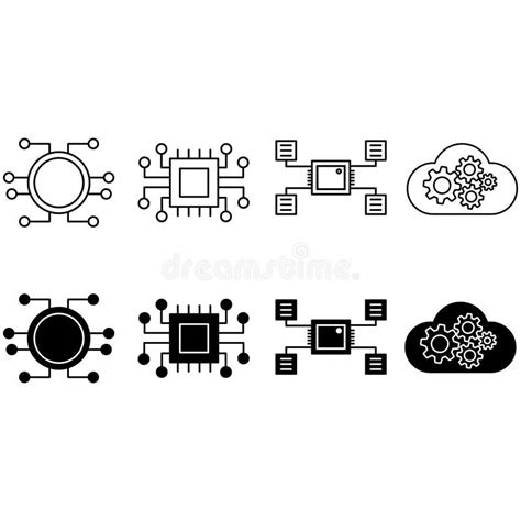 Algorithm Icon Vector Set Api Illustration Sign Collection