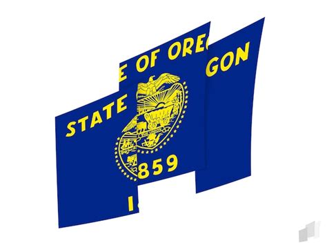 Premium Vector Oregon Flag In An Abstract Ripped Design Modern Design