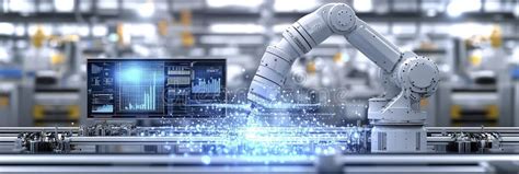 Advanced Robotic Arm Interacting With Digital Screen Stock Illustration Illustration Of