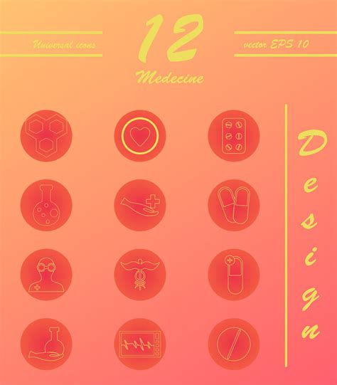 의학 및 건강 관리 얇은 아이콘 벡터 세트 Ai Eps Uidownload