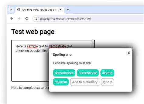 website spelling and grammar check plugin