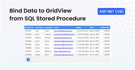 How To Bind Data To Gridview From Sql Stored Procedure In Aspnet Vbnet