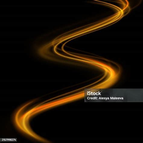 밝은 황금색 소용돌이 벡터 Png 황금 선의 곡선 조명 효과 빛나는 골든 서클입니다 Png 라이트 골드 페디탈 연단 플랫폼 테이블 검은색에 대한 스톡 벡터 아트 및 기타