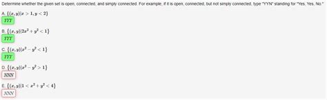 Solved Determine Whether The Given Set Is Open Connected Chegg