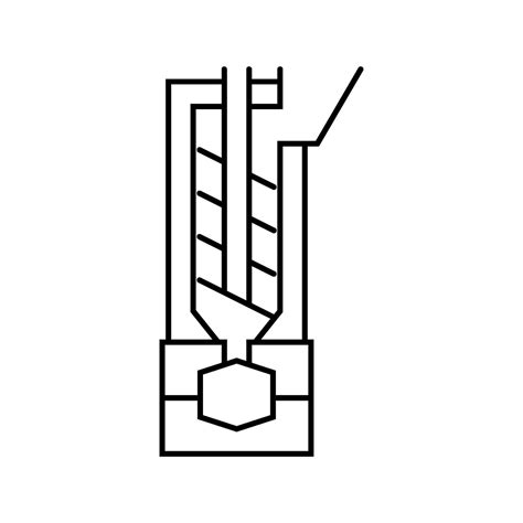 Injection Molding Materials Engineering Line Icon Vector Illustration
