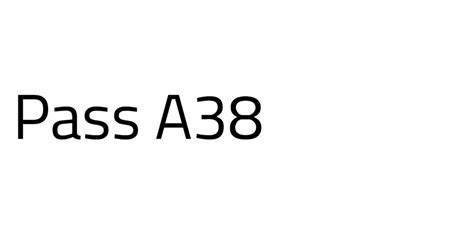 Pass A38 In Use Fonts In Use