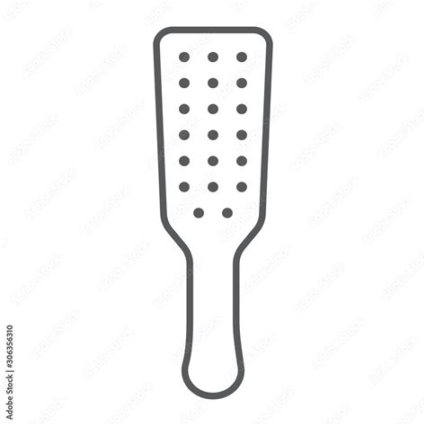 Sex Spanking Paddle Thin Line Icon Sex Toy And Adult Bdsm Sign Vector Graphics A Linear