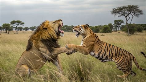 Lion Vs Tiger Tiger Vs Lion Real Fight Youtube