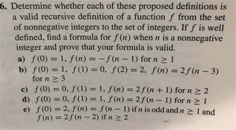 Solved Determine Whether Each Of These Proposed Definitions
