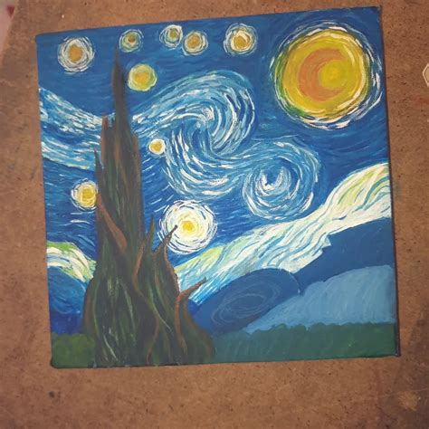 کمدا قیمت و خرید نقاشی آسمان پرستاره رنگ آبی