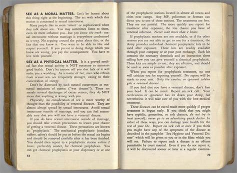 Excerpts About Sex From Army Life War Department Pamphlet