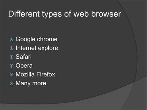 Presentation On Web Browser Pptx Browsers Computer Software And