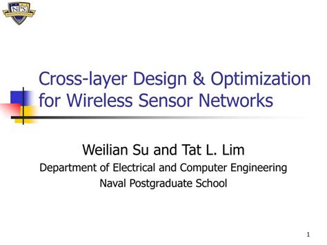 Ppt Cross Layer Design And Optimization For Wireless Sensor Networks