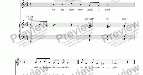 Memorial Acclamation Gospel Mass Download Sheet Music Pdf File