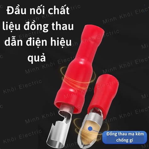 Mua 100 Cos Đầu Đạn đầu Cos Nối Dây điện Cốt đực Cái Cosse Hình đầu
