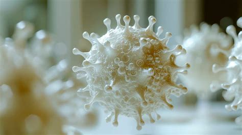 Close Up Of Virus Particle Structure In Detailed Microscopic View Stock Illustration