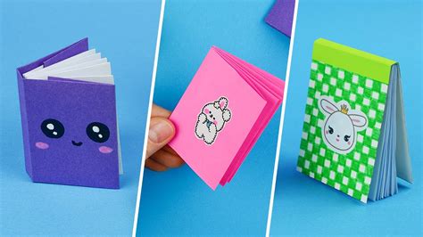 3 Diy Mini Notebooks For Back To School Handmade Notebook Tutorial