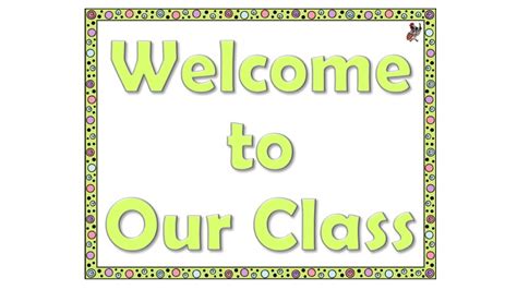 Welcome To Our Class Clip Art