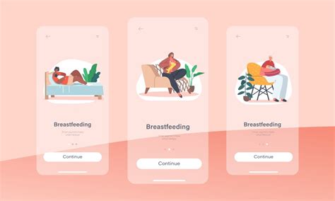 Sleeping App Mobile Page Onboard Screen Template Vector Image